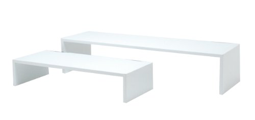 kieragrace Extense Thin Accent Shelves, 10 Inch and 14 Inch, White, Set of 2