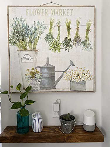 Joel's Antiques Floating Wall Shelf - 36-Inch Wood Decor & Shelving for Bathroom, Kitchen, Living Room, & Farmhouse - Wall-Mounted Rustic Stand, Wooden Hanging Display - Medium Brown, 36" x 10" x 2"