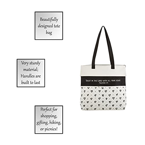 Creative Brands Inspirational Canvas Purse/Tote Bag, 13.5 x 14-Inch, Trust in the Lord - Scripture
