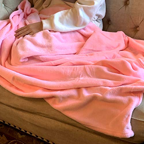 Threadart Super Soft Ultra Plush Fleece Throw Blankets 50"x60" | Fuzzy Soft Cozy Microfiber| Lime Green