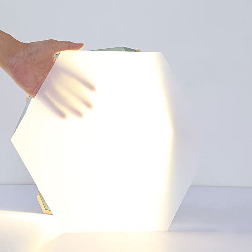 Close to Ceiling Lights, Creative Hexagon Ceiling Light Close to Ceiling LED Light Three-Color Dimmable Ceiling Light Nordic Indoor Ceiling Lamp Acrylic Lampshade Ceiling Lights for Living Room Bedro