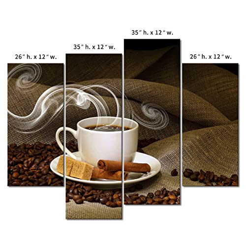 Coffee and Coffee Bean Kitchen Wall Art Painting Pictures Print On Canvas Food The Picture for Home Modern Decoration