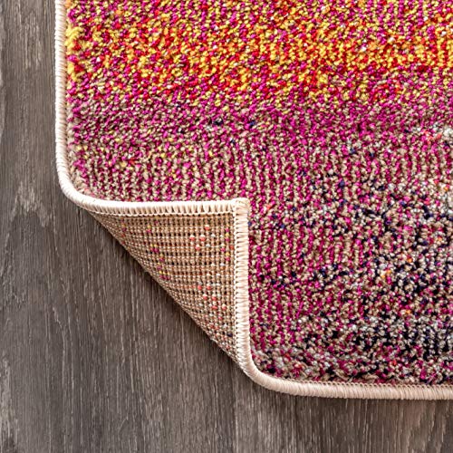JONATHAN Y Contemporary POP Modern Abstract Brushstroke Cream/Pink 3 ft. x 5 ft. Area-Rug, Bohemian, Easy-Cleaning, for Bedroom, Kitchen, Living Room, Non Shedding (CTP101A-3)