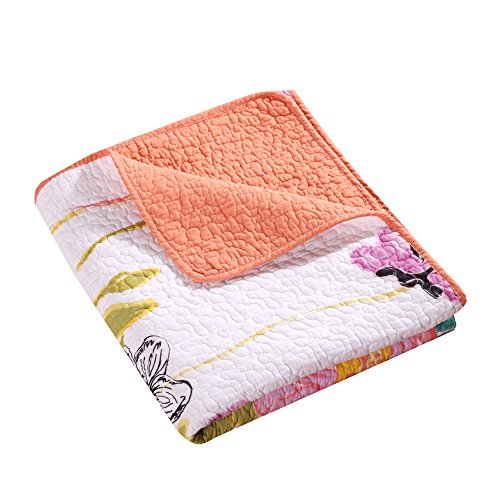 Greenland Home Watercolor Dream Throw Blanket, White 50" x 60"