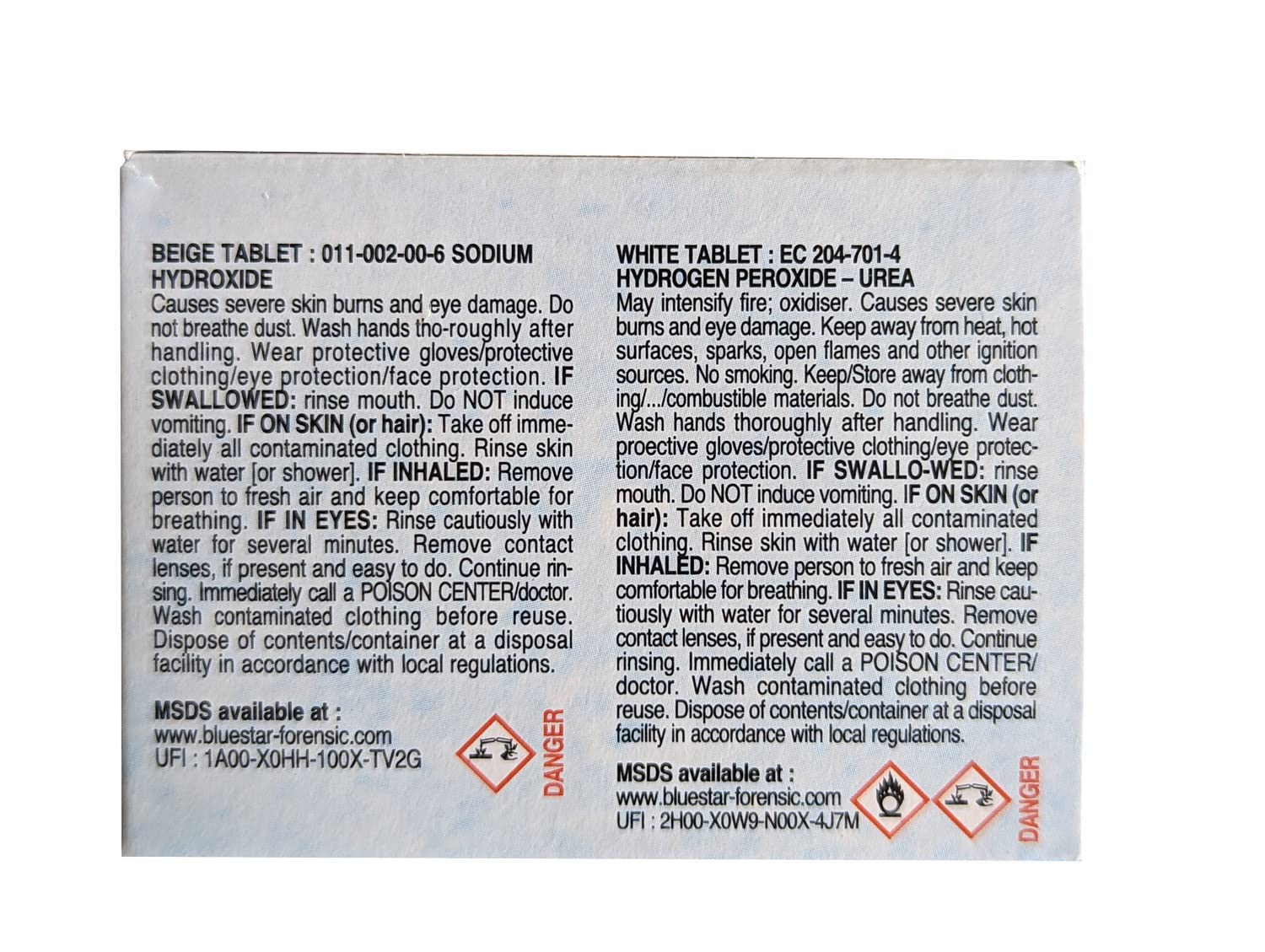 Crime Scene Luminol, Bluestar: Training Version, 4 Pack