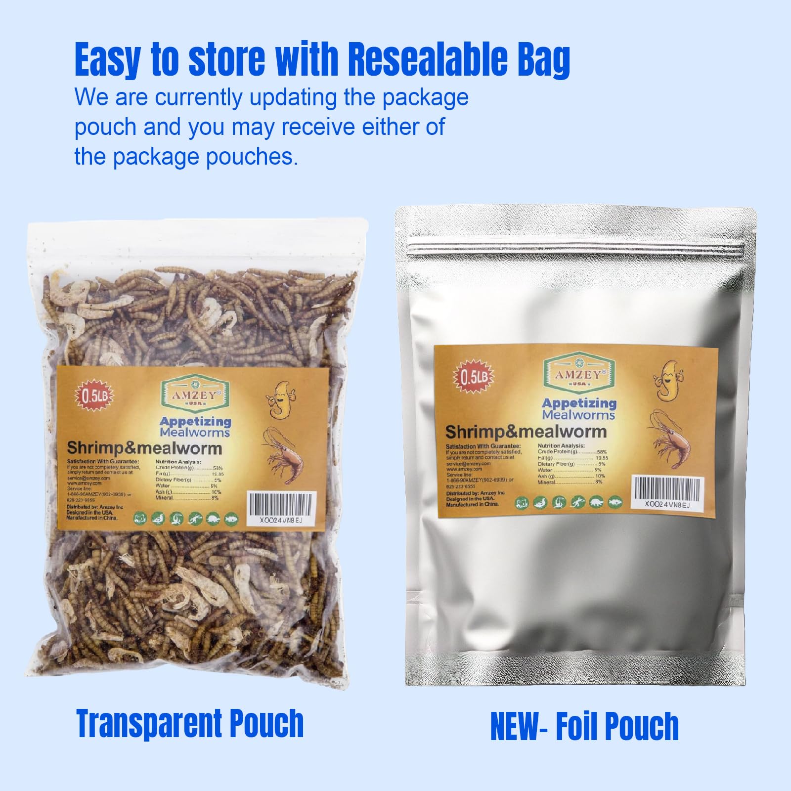 Appetizing Mealworms with Dried River Shrimp (8oz) All Natural 100% Non-GMO,Surf & Turf, Chicken, Fish, Ducks, Wild Birds, Turtles, Hamsters, Fish, and Hedgehogs