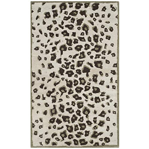 MARTHA STEWART by SAFAVIEH Collection 2'6" x 4'3" Grassland Green MSR3621A Handmade Kalahari Wool & Viscose Accent Rug