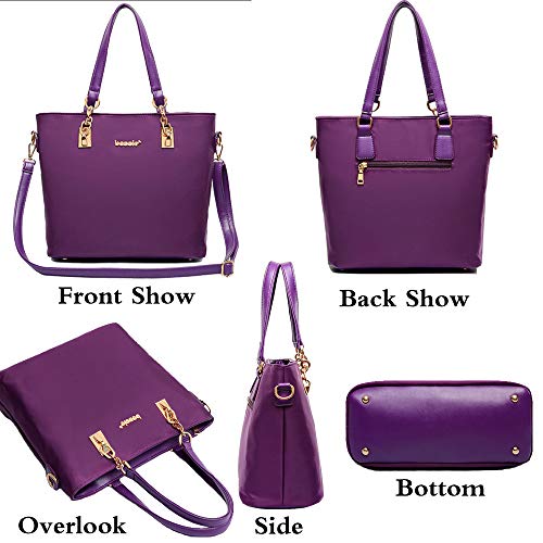 FiveloveTwo Womens Ladies 6 Pcs Handbag Set Hobo Top Handle Bag Totes Satchels Crossbody Shoulder Bags and Purse Clutch
