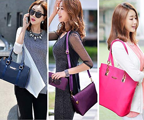 FiveloveTwo Womens Ladies 6 Pcs Handbag Set Hobo Top Handle Bag Totes Satchels Crossbody Shoulder Bags and Purse Clutch