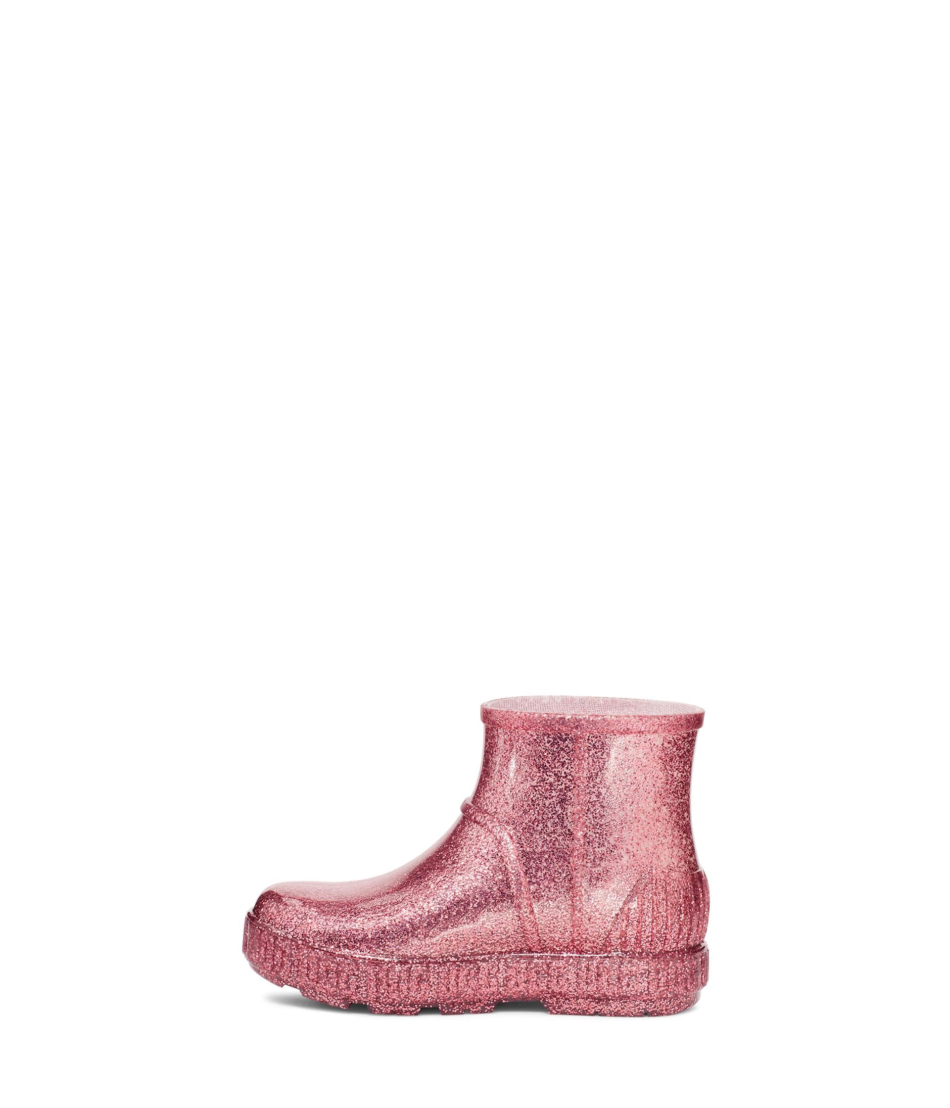 UGG Unisex-Child Drizlita Glitter Boot, Glitter Pink, 3 Little Kid