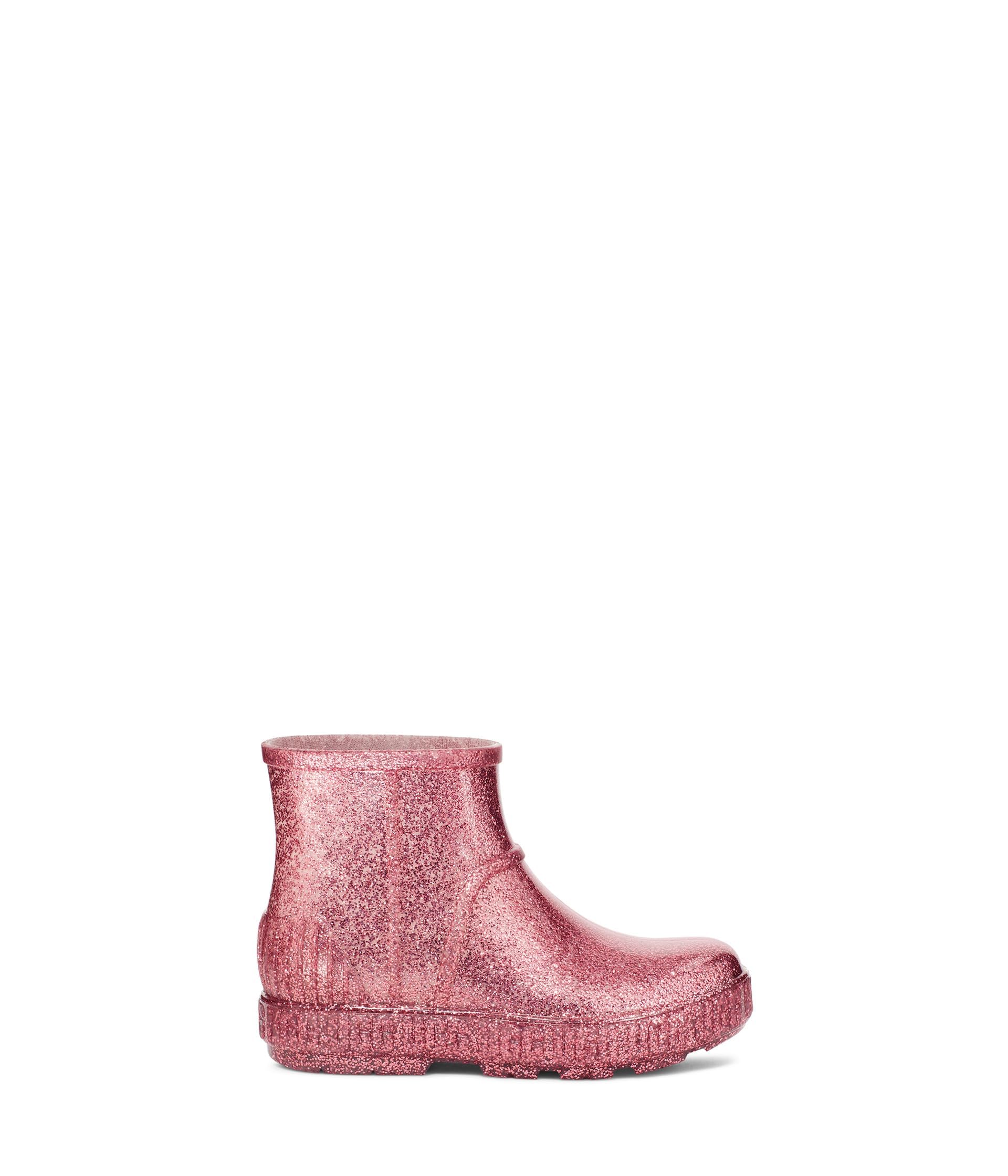 UGG Unisex-Child Drizlita Glitter Boot, Glitter Pink, 3 Little Kid