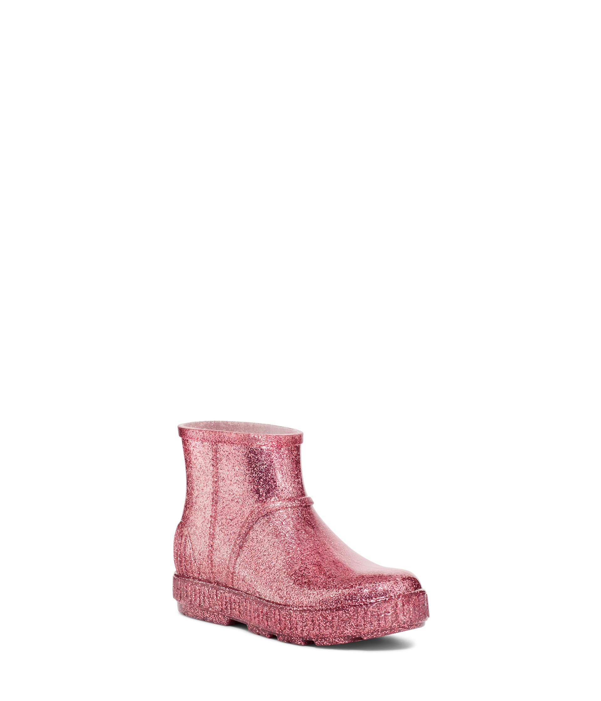 UGG Unisex-Child Drizlita Glitter Boot, Glitter Pink, 3 Little Kid