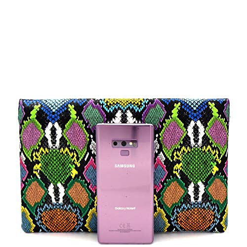 Trendeology Snake Print Leather Envelope Clutch Purse with Crossbody Chain Strap (Envelope Style - Multi)