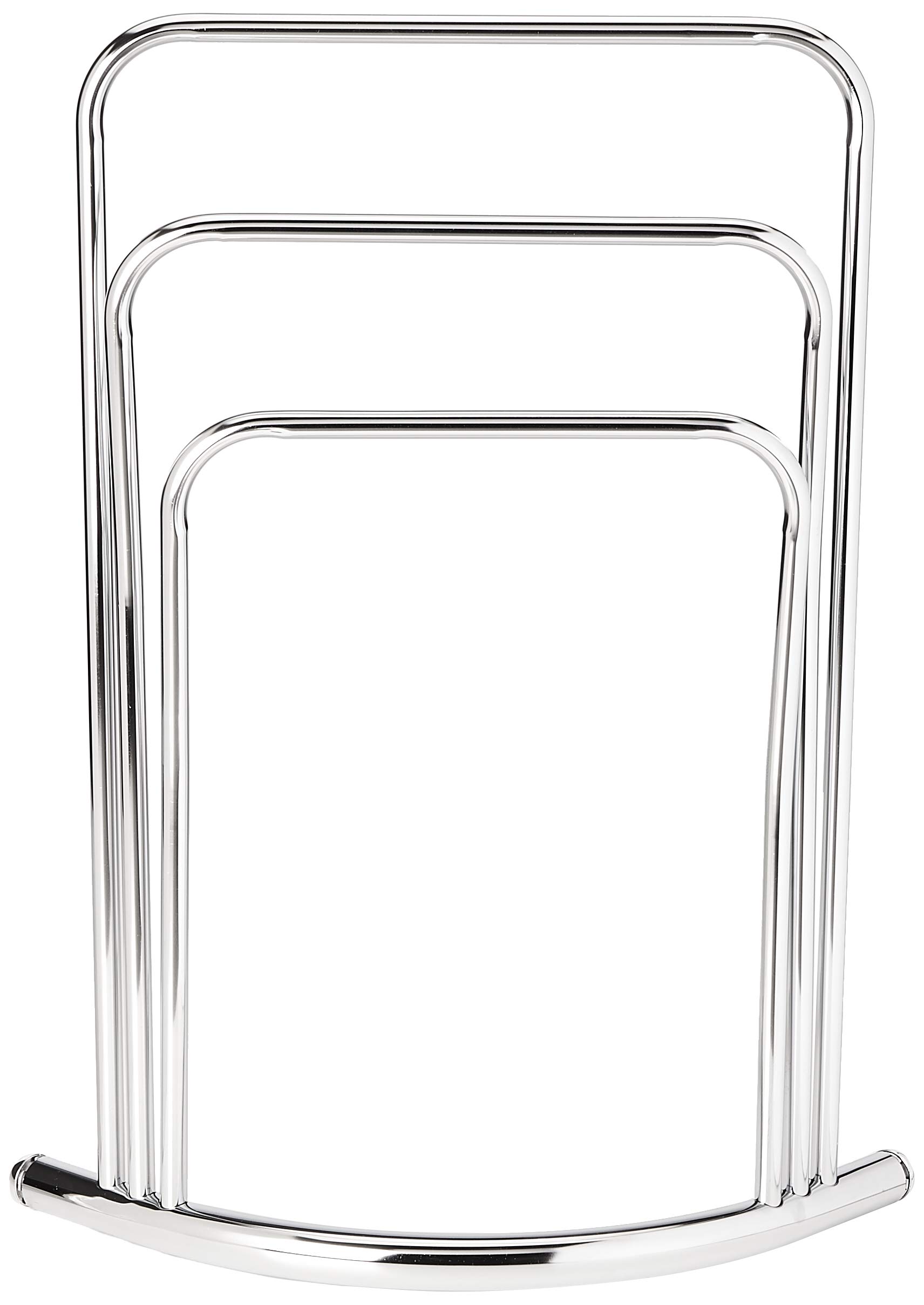 King's Brand Furniture-Kenneth Metal 3 Tier Freestanding Bathroom Towel Rack Stand, Chrome
