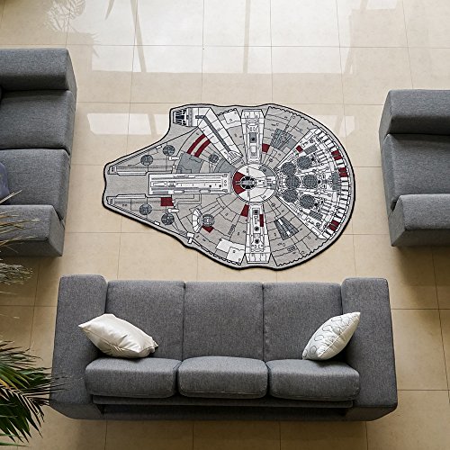 STAR WARS Han Solo's Millennium Falcon Area Rug for Living Room | 59 x 79 Inches