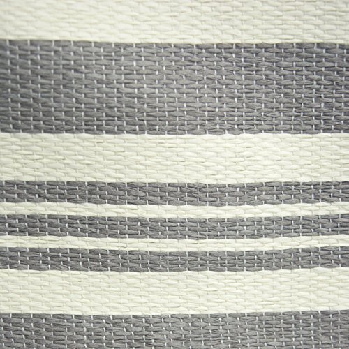 DII Woven Paper Storage Bin, Urban Stripe, Urban Gray, Large Round