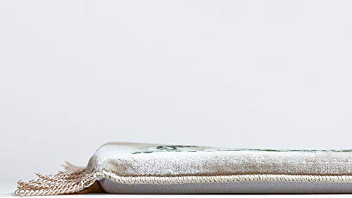 VISCO LOVE Memory Foam Area Rug & Runners (Prayer Rug) (Green)