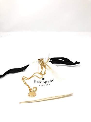 Kate Spade Spot The Spade Pave Charm Pendant Necklace Gold