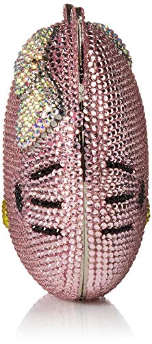 3-D Hello Kitty Cat Crystal Couture Clutch Special Occasion Holiday Party Evening Bag Pink