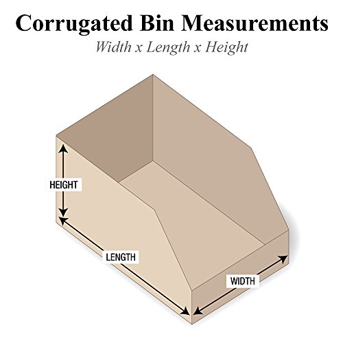 Partners Brand PBINW102042 Warehouse Rack Bins, 10" x 42" x 20", Kraft (Pack of 10)