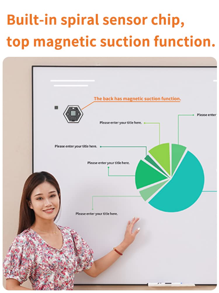 Hexagon Flip Pomodoro Timer,Magnetic Productivity Timer,Smart Study Countdown Kids Visual Timer for Kids,LED Display Digital Timer for Kitchen Cooking Exercise Classroom ADHD Reading (Black)