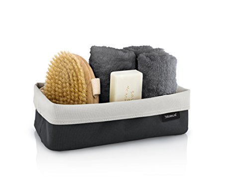 Blomus ARA Reversable Storage Basket,lg, Sand-Anthracite, H 7 cm, B 12 cm, T 24 cm