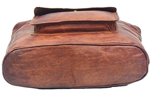 Handmade Women Vintage Style Real Leather Shoulder Shoppers Bag Purse 16β Brown
