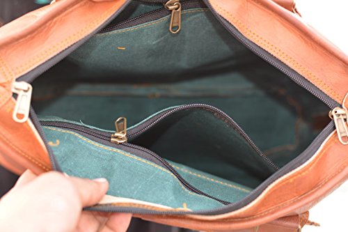 Handmade Women Vintage Style Real Leather Shoulder Shoppers Bag Purse 16β Brown