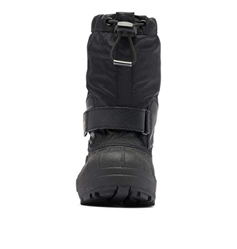 Columbia unisex child Powderbug Forty Snow Boot, Black/Orange Blast, 5 Big Kid US