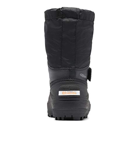 Columbia unisex child Powderbug Forty Snow Boot, Black/Orange Blast, 5 Big Kid US