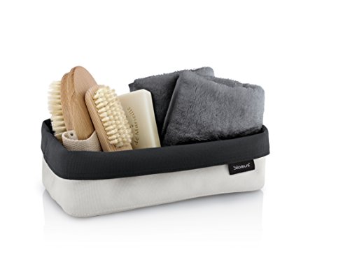 Blomus ARA Reversable Storage Basket,lg, Sand-Anthracite, H 7 cm, B 12 cm, T 24 cm