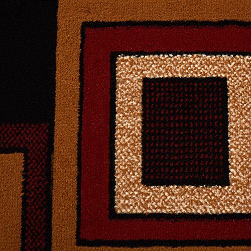 Home Dynamix Ariana Mey Area Rug 3 Piece Set (4'11" x6'11,1'8" x4'11,1'8" x2'8), Geometric Red