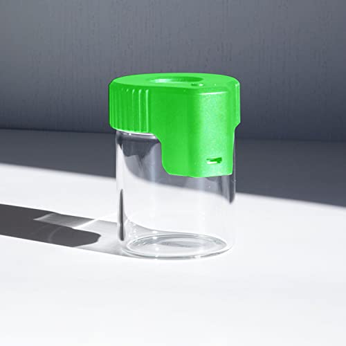 Honeypuff Magnifying Glass Jar with Light, Light-Up LED Transparent Glass Air Tight Storage Jars Magnifying Viewing Jar (Black)
