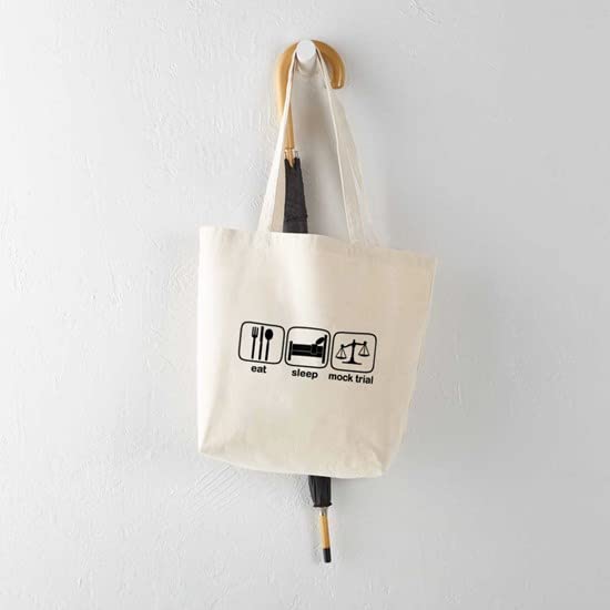 CafePress Eat Sleep Mock Trial Tote-Bag Natural Canvas Tote-Bag,Shopping-Bag
