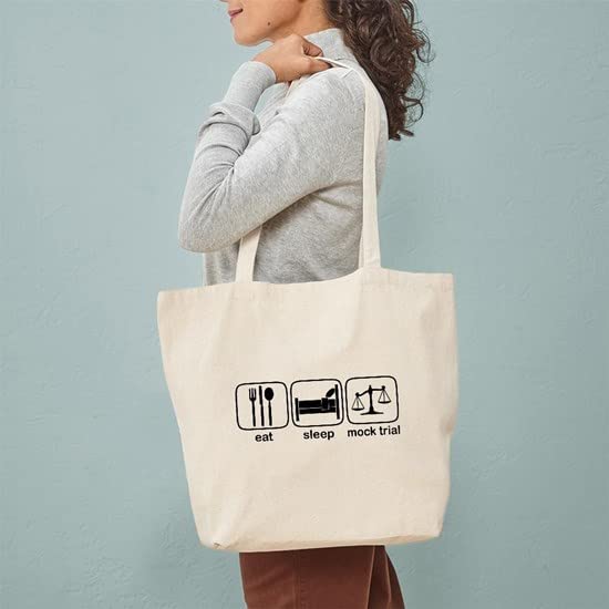 CafePress Eat Sleep Mock Trial Tote-Bag Natural Canvas Tote-Bag,Shopping-Bag