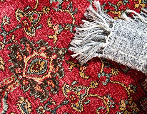 Unique Loom Sahand Collection Traditional Geometric Classic Red Round Rug (8' 0 x 8' 0)