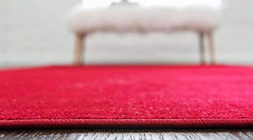 Unique Loom Williamsburg Collection Casual Transitional Solid Vibrant Area Rug, 5 x 8 ft, Red