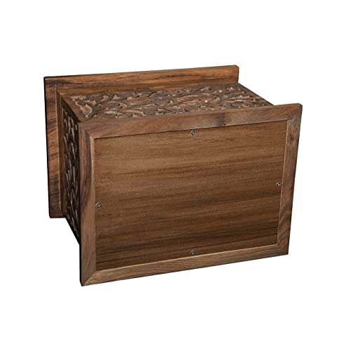 Extra Large Human Cremation Urn, Companion Wooden Funeral Cremation Ash Urn, Double Urn with Customized Name Plates