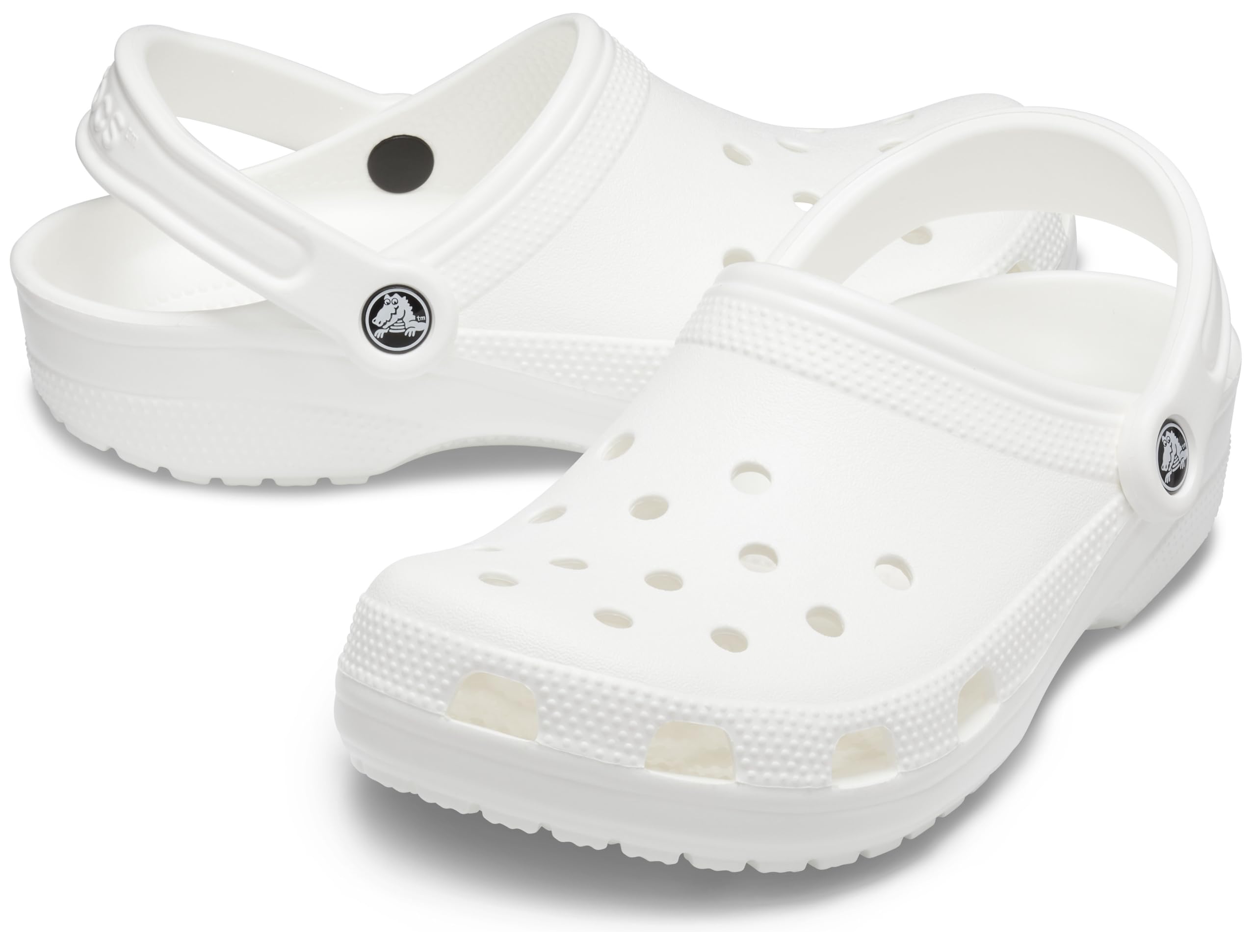 Crocs Unisex-Adult Classic Clogs (Best Sellers), White, 8 Men/10 Women