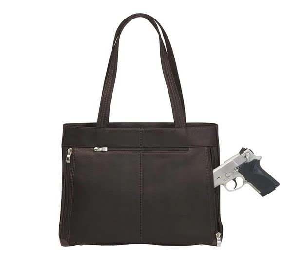 Gun Toten Mamas Gun Purse Cowhide Shoulder Portfolio, Black, One Size