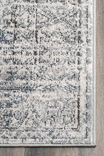 nuLOOM Jayla Barbed Iris Medallion Area Rug, 6' 7" x 9', Blue