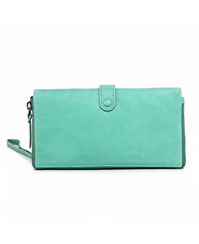 OLD TREND Leather Clutch Savanna Wallet (Aqua)