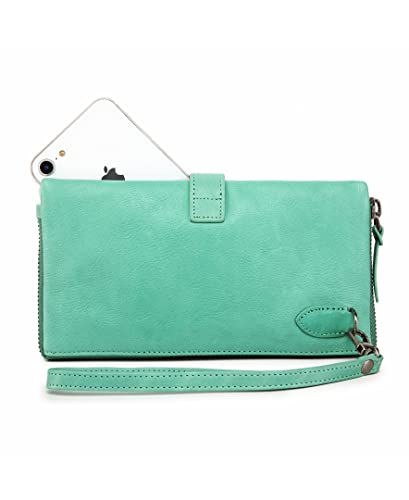 OLD TREND Leather Clutch Savanna Wallet (Aqua)