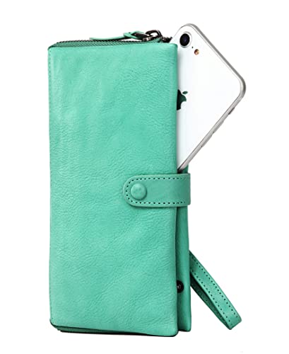 OLD TREND Leather Clutch Savanna Wallet (Aqua)