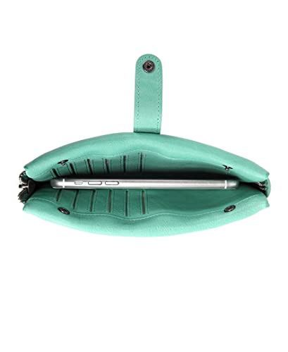 OLD TREND Leather Clutch Savanna Wallet (Aqua)