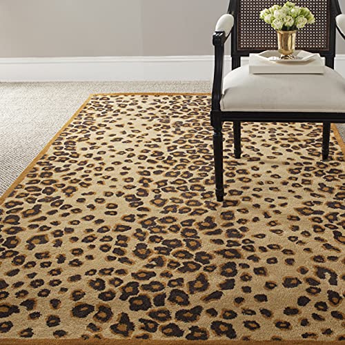 MARTHA STEWART by SAFAVIEH Collection 2'6" x 4'3" Teak MSR3621E Handmade Kalahari Wool & Viscose Accent Rug