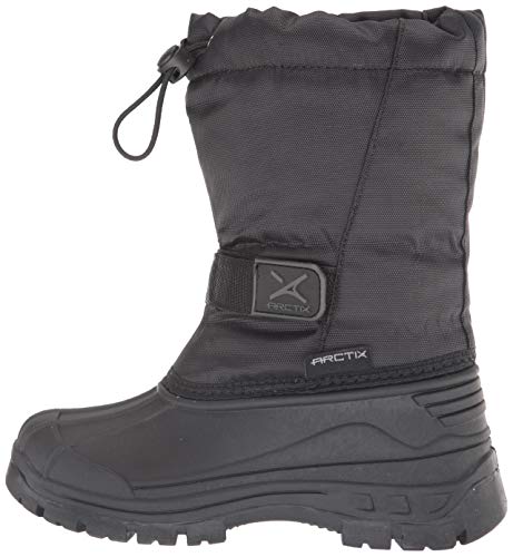 Arctix Kids Powder Winter Boot, Black, 12 Little Kid