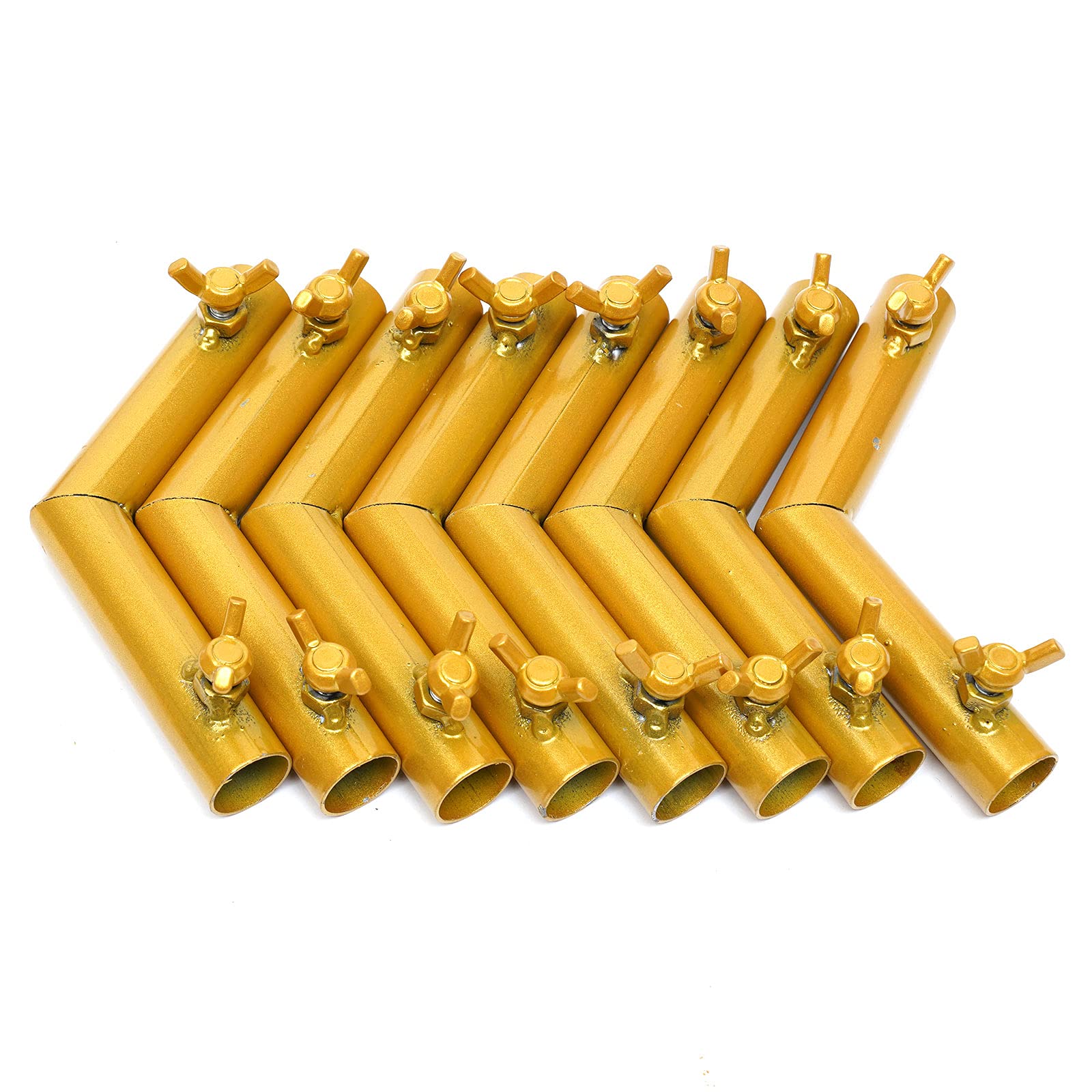 PIAOCAIYIN Hexagon Wedding Arch, 2.2m Metal Frame Backdrop Stand, Gold Backdrop Stand, Garden Arbors for Wedding, Hexagon Arch Display Rack for Party Decorations -Base Size 21.65 * 9.84inch