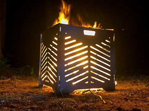Camco 22-Inch Burn Bin | Features hand-oiled structurally reinforced side and base panels | 22-inches (L) x 22-inches (W) x 22-inches (H) (51251)