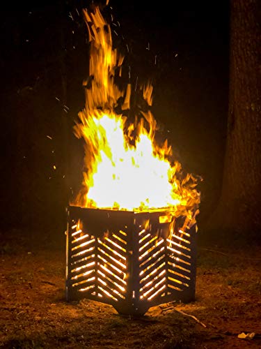 Camco 22-Inch Burn Bin | Features hand-oiled structurally reinforced side and base panels | 22-inches (L) x 22-inches (W) x 22-inches (H) (51251)